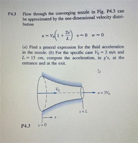 Solved P4 3 Flow Through The Converging Nozzle In Fig P4 3