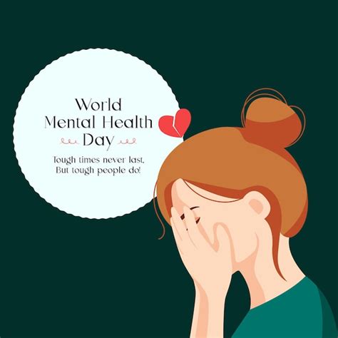 Premium Vector World Mental Health Day Poster