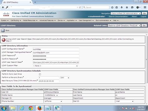 Solved Ldap Integration With Cucm 86 With Multiple Ou In 2008 R2 Cisco Community