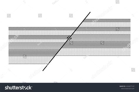Normal Fault Geologic Structure Sedimentary Rock Stock Vector Royalty Free 1818077147