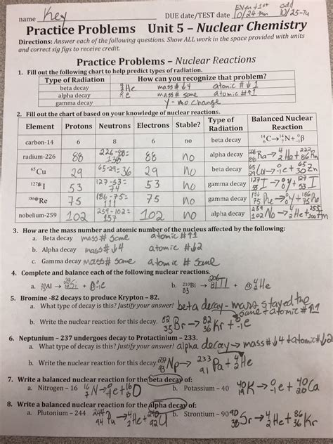 Chemical Kinetics Practice Problems Complete Review Worksheets Library