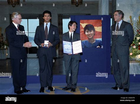 Oslo 19911210 The Peace Prize Nobel Peace Prize 1991 Awarded To Aung