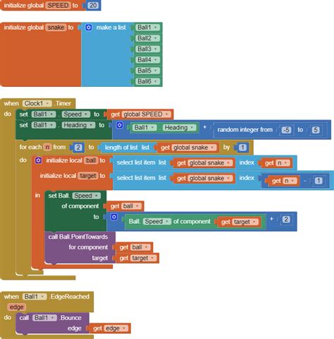 Chaining Sprites Like A Snake Its Possible With Canvas Mit App Inventor Help Mit App