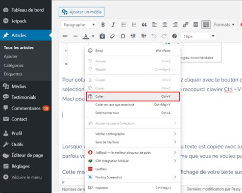 Como Copiar E Colar Texto No Wordpress
