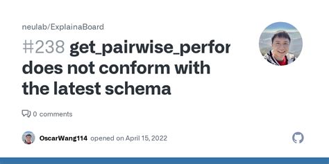Getpairwiseperformancegap Does Not Conform With The Latest Schema · Issue 238 · Neulab