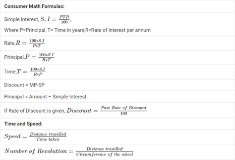 Maths Formulas For Class 7 Learn Cram