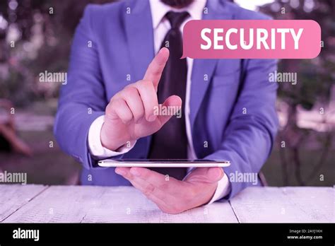Writing Note Showing Security Business Concept For Measures Taken To