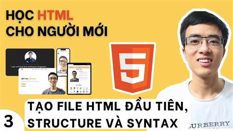 Học Html 3 Tạo File Html đầu Tiên Cấu Trúc Và Cú Pháp Cơ Bản Youtube