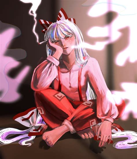 Fujiwara No Mokou Touhou Drawn By Omaega Chan Danbooru