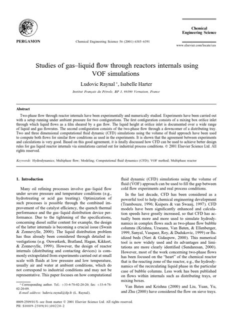 Reactor Internals Pdf Computational Fluid Dynamics Gases