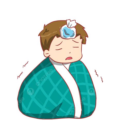 감기 열병 독감 소년 하위 건강 건강 건강한 Png 일러스트 및 Psd 이미지 무료 다운로드 Pngtree