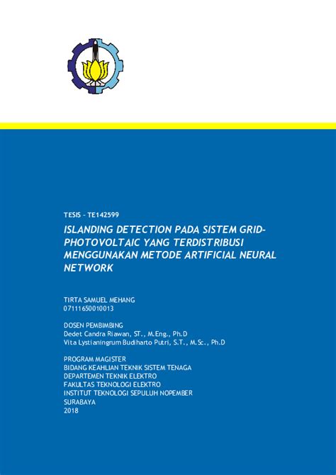 Pdf Islanding Detection Pada Sistem Grid Photovoltaic Yang Terdistribusi Menggunakan Metode