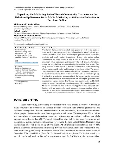 Fahad Hamid 496 P 95 103 Pdf Brand Marketing