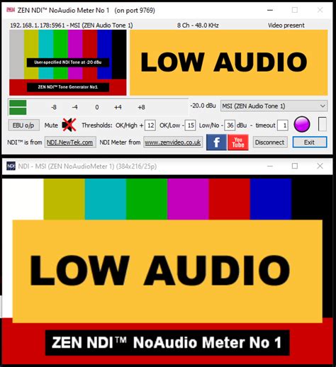 ZEN NDI No Audio Meter NDIstuff