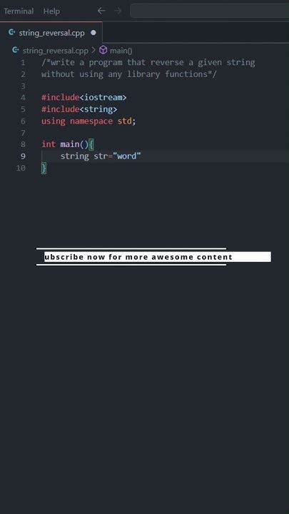 Reverse A String In C Without Library Functions Shorts Youtube