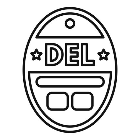 Premium Vector Black Oval Delete Key Keyboard Button Icon