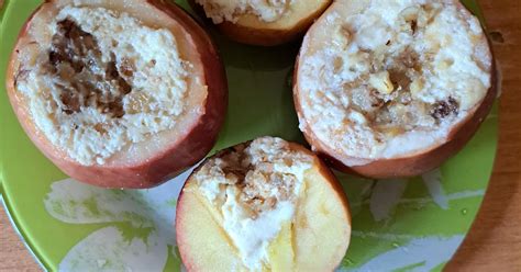 Запечённые яблоки с творожной начинкой рецепт с фото пошаговый от