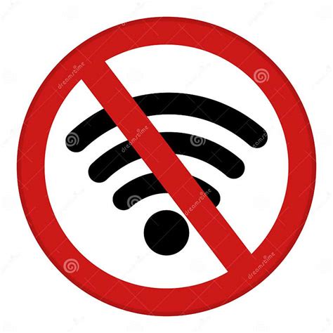 Red Sign No Wi Fi Signal Stock Illustration Illustration Of Sign 341613753