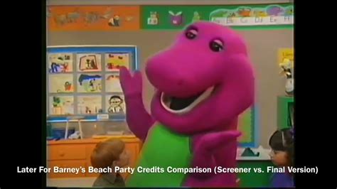 Barneys Beach Party Credits Comparison Screener Vs Final Version