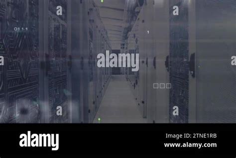 animation of x symbol with binary codes and circuit board patterns over