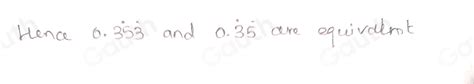 solved which two of the recurring decimals below are equivalent 0 3dot 5 0 dot 3dot 3 0 3dot