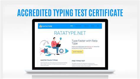 Accredited Typing Test Certificate Rata Type