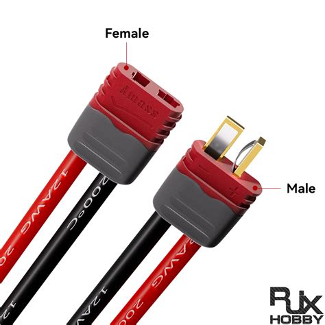 RJX AM E Male Female T Plug Connector With Wire With Sheath Housing For RC Lipo Battery