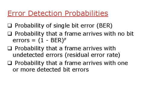Coding And Error Control Coping With Transmission Errors