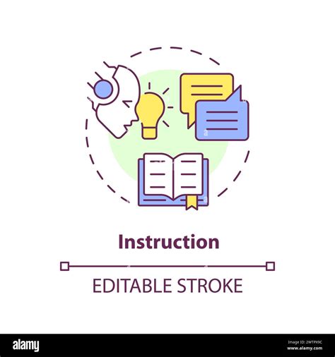 Instruction Multi Color Concept Icon Stock Vector Image And Art Alamy