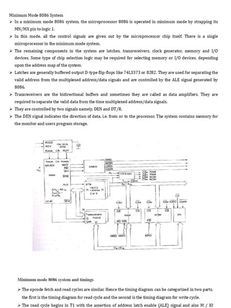 minimum mode and maximum mode of 8086 pdf pdf input output central processing unit