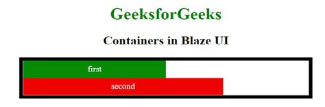 blaze ui containers wrapping geeksforgeeks