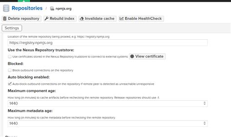Npm How To Have Nexus Download The Newest Package From Npmjs Official Site When Package Is Not