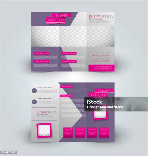모의 바라요 브로셔 디자인 템플릿 비즈니스 3단 브로슈어에 대한 스톡 벡터 아트 및 기타 이미지 3단 브로슈어 디자인 설계도 Istock