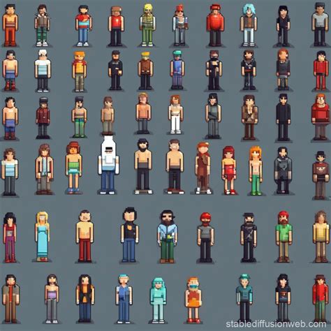 Pixel Art Human Stable Diffusion Online