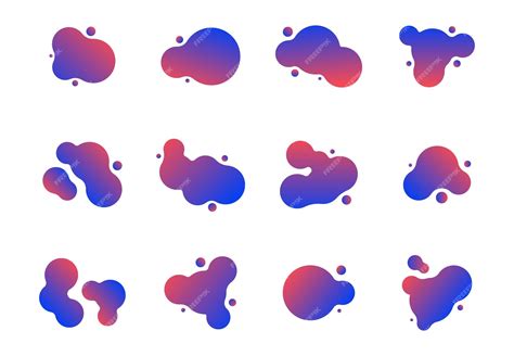 Premium Vector Abstract Gradient Liquid Blob Shape Liquid Fluid Element For Decor