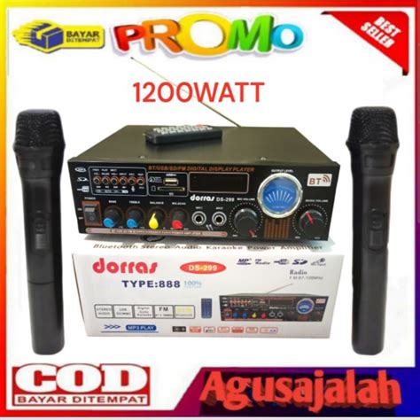Jual PAKET AMPLI DAN MIC 2 AMPLIFIER 299 Audio Power Amplifier Ampli Fleco SC 111BT Fleco