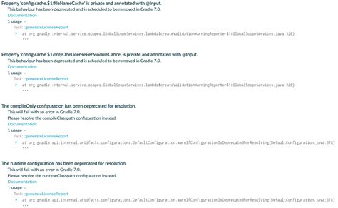Deprecation Warnings · Issue 161 · Jk1 Gradle License Report · Github