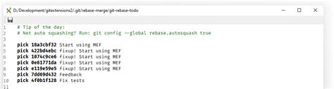 Advanced Fixup Commits No Longer Automatically Reorder In V35 · Issue 9263 · Gitextensions