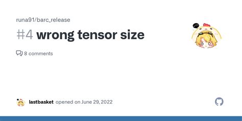 Wrong Tensor Size · Issue 4 · Runa91barcrelease · Github