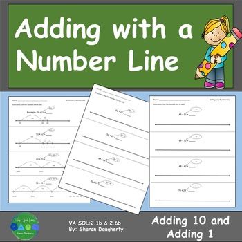 Adding On A Number Line Adding 10 And Adding 1 By Sharon Daugherty