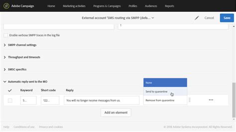 Managing Incoming Sms Adobe Campaign