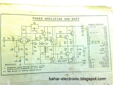 Skema Power Safari 400 Watt Bahar Electronic Kelek Tronic