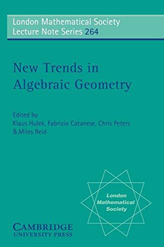 Lms 264 Trends Algebraic Geometry Euroconference On Algebraic