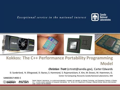 The Kokkos C Performance Portability Ecosystem Ppt