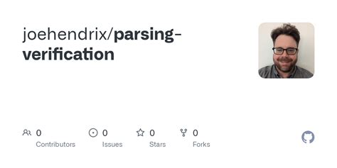 Github Joehendrixparsing Verification