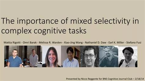 Ppt The Importance Of Mixed Selectivity In Complex Cognitive Tasks