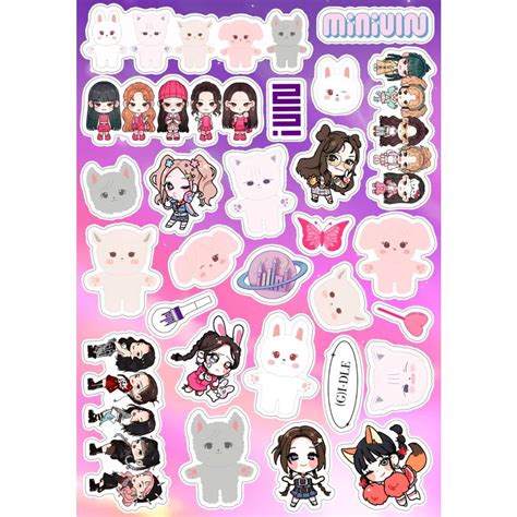 Наклейки стикеры Джи Айдл G I Dle Формат А5 купить с доставкой по выгодным ценам в интернет