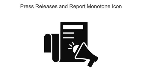 Press Releases And Report Monotone Icon In Powerpoint Pptx Png And Editable Eps Format Ppt Example