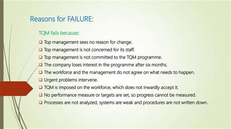Steps To Implement Tqm In An Organization A Case Study Pptx