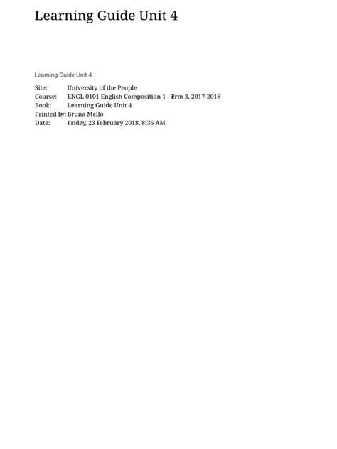 Learning Guide Unit 4 Pdf Essays Thesis